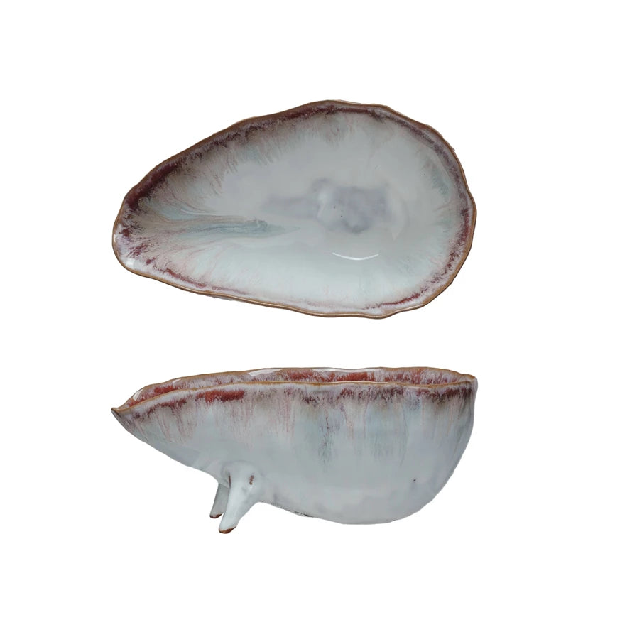 Stoneware Footed Bowl, Reactive Glaze (Each One Will Vary) – The Little ...